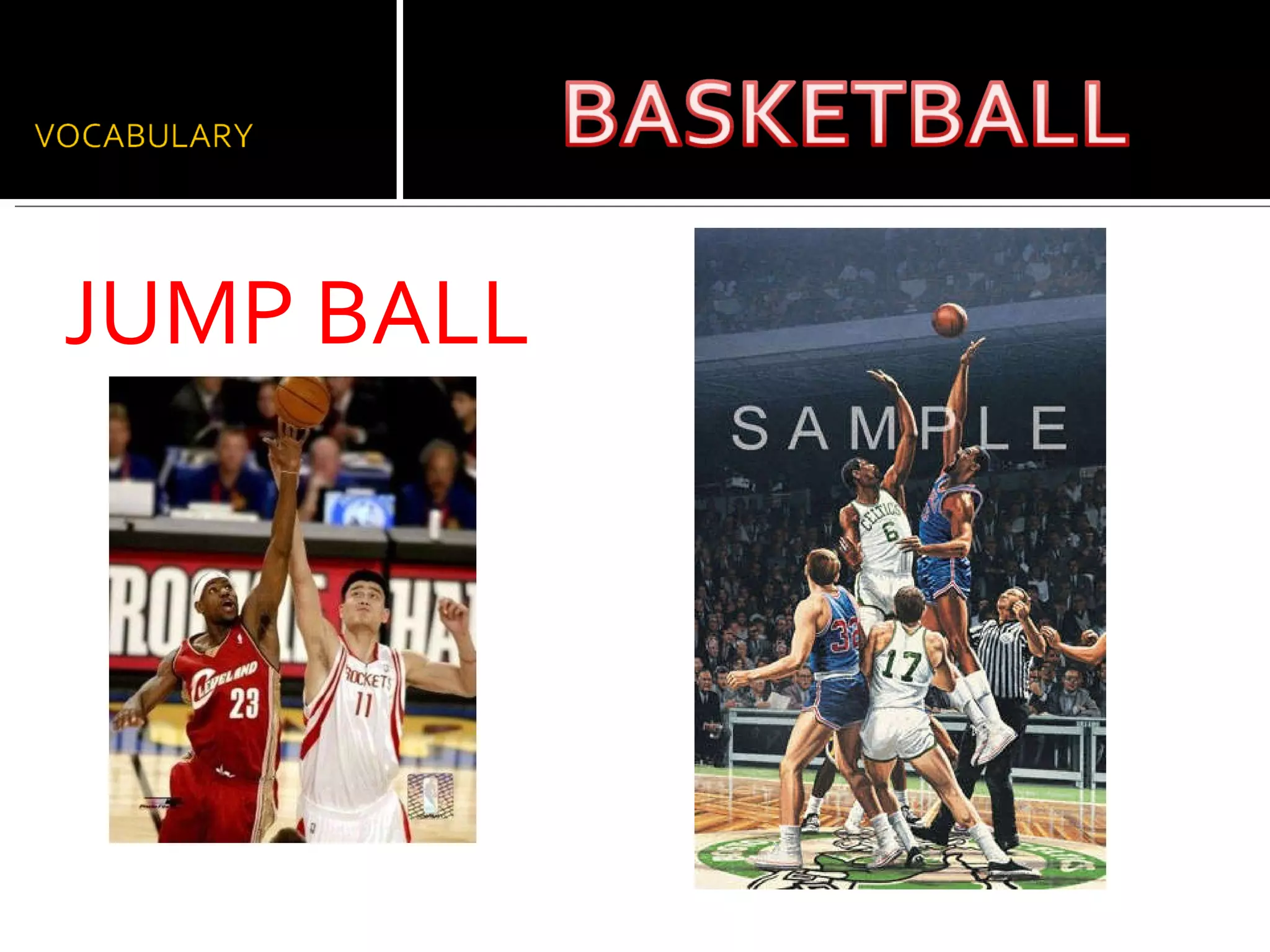 Basketball Vocabulary 1º ESO Secciones | PPT