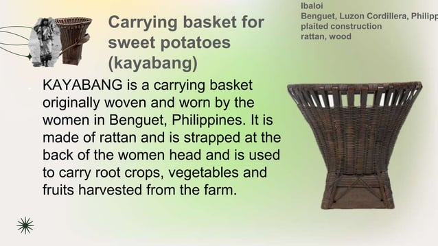 DIFFERENT BASKETRY IN THE PHILIPPINES PPT.pptx | Needlework | Arts and ...