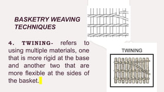 basketry weaving techniques and patterns.pptx