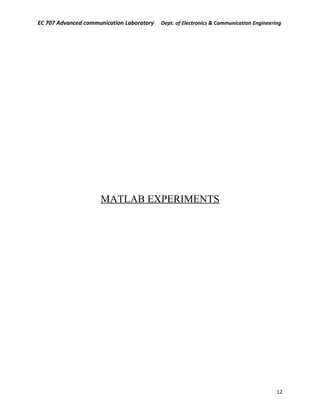 Advanced communication lab manual | DOC