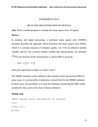 Advanced communication lab manual | DOC