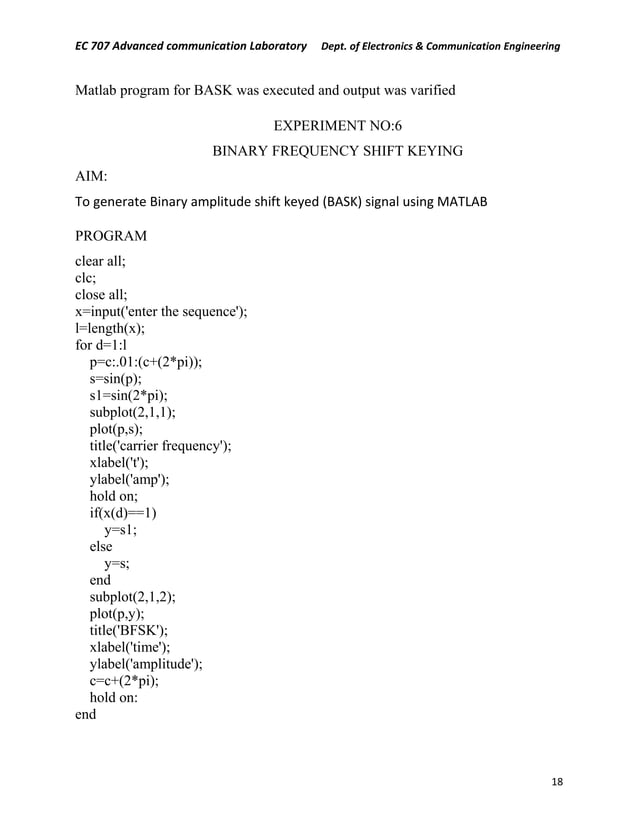 Advanced communication lab manual | DOC