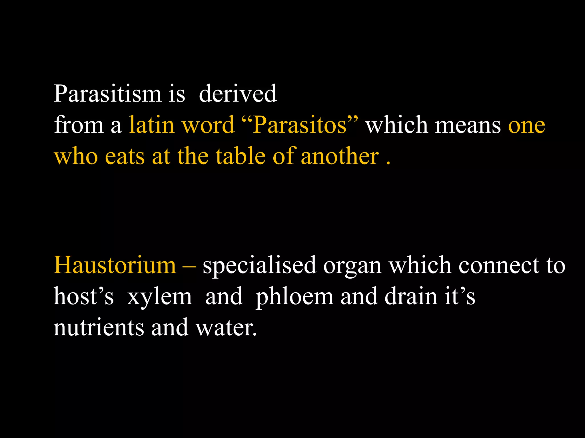 Baski parasitism and its types | PPT