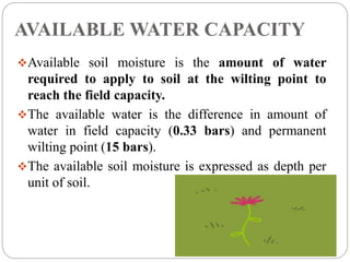 Soil moisture constants | PPTX