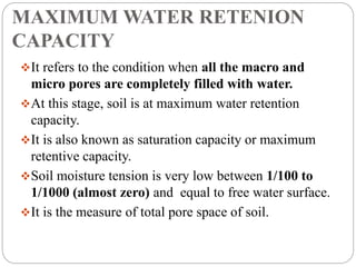 Soil moisture constants | PPTX