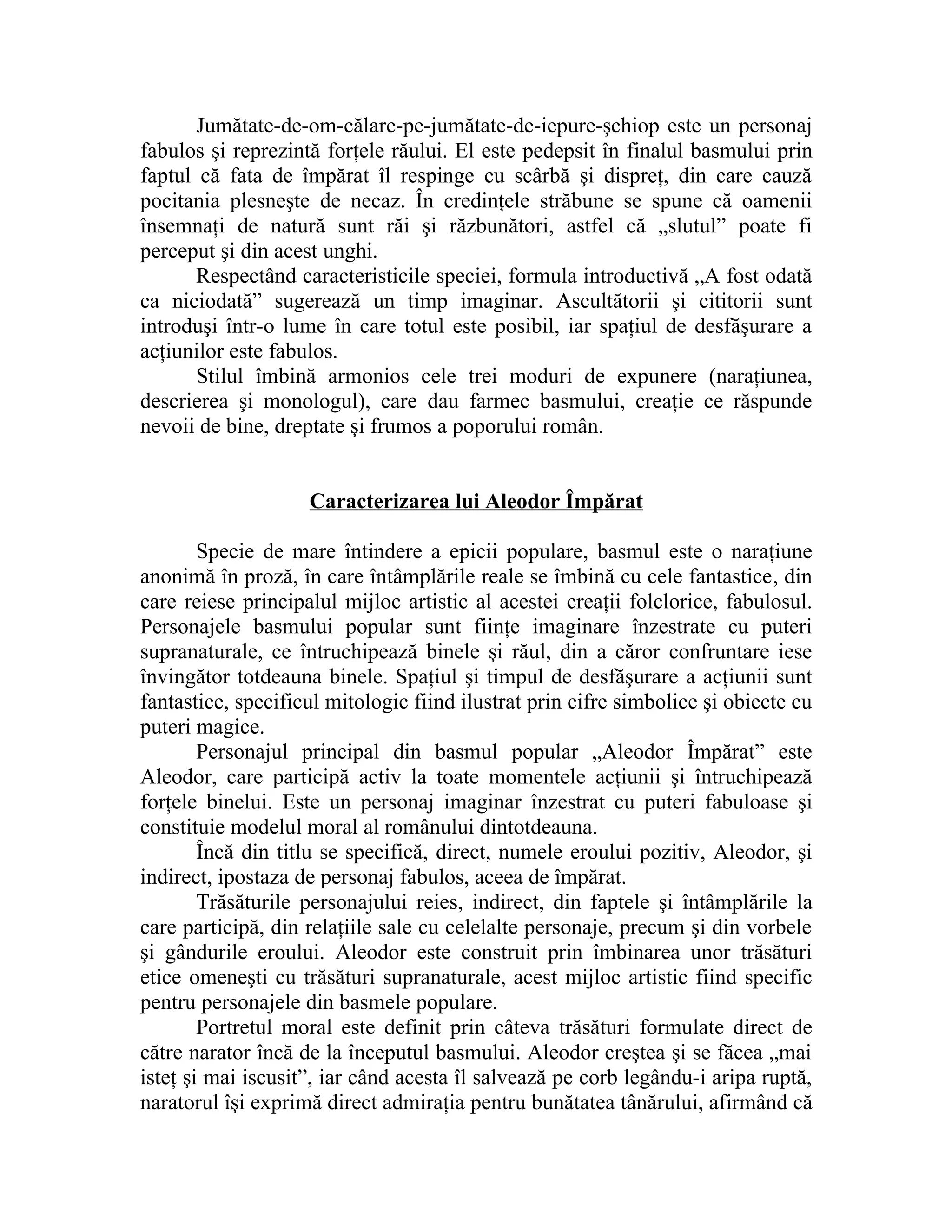 Basmul aleodor imparat | DOC