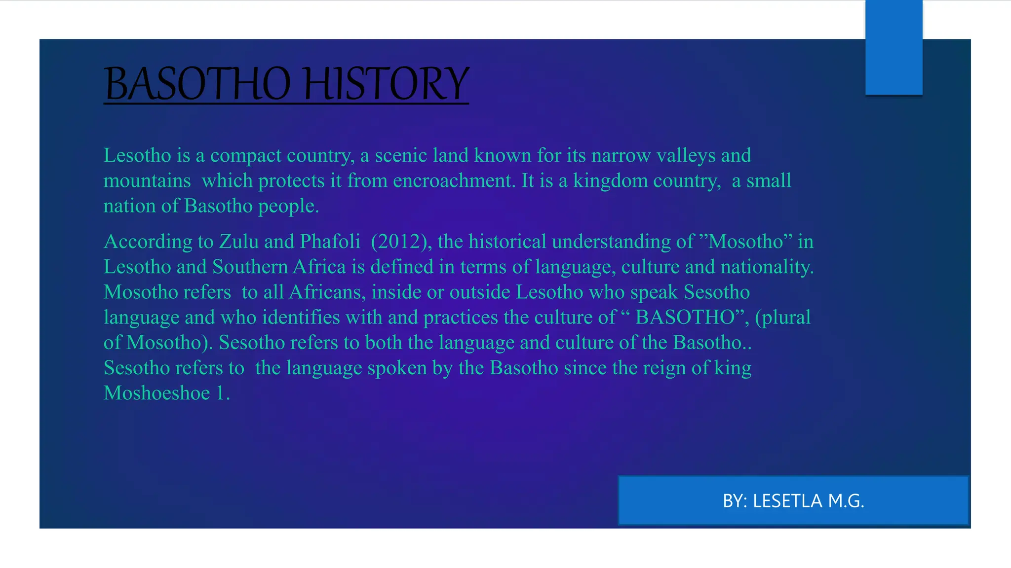 Basotho history and cultural practices.. | PPTX