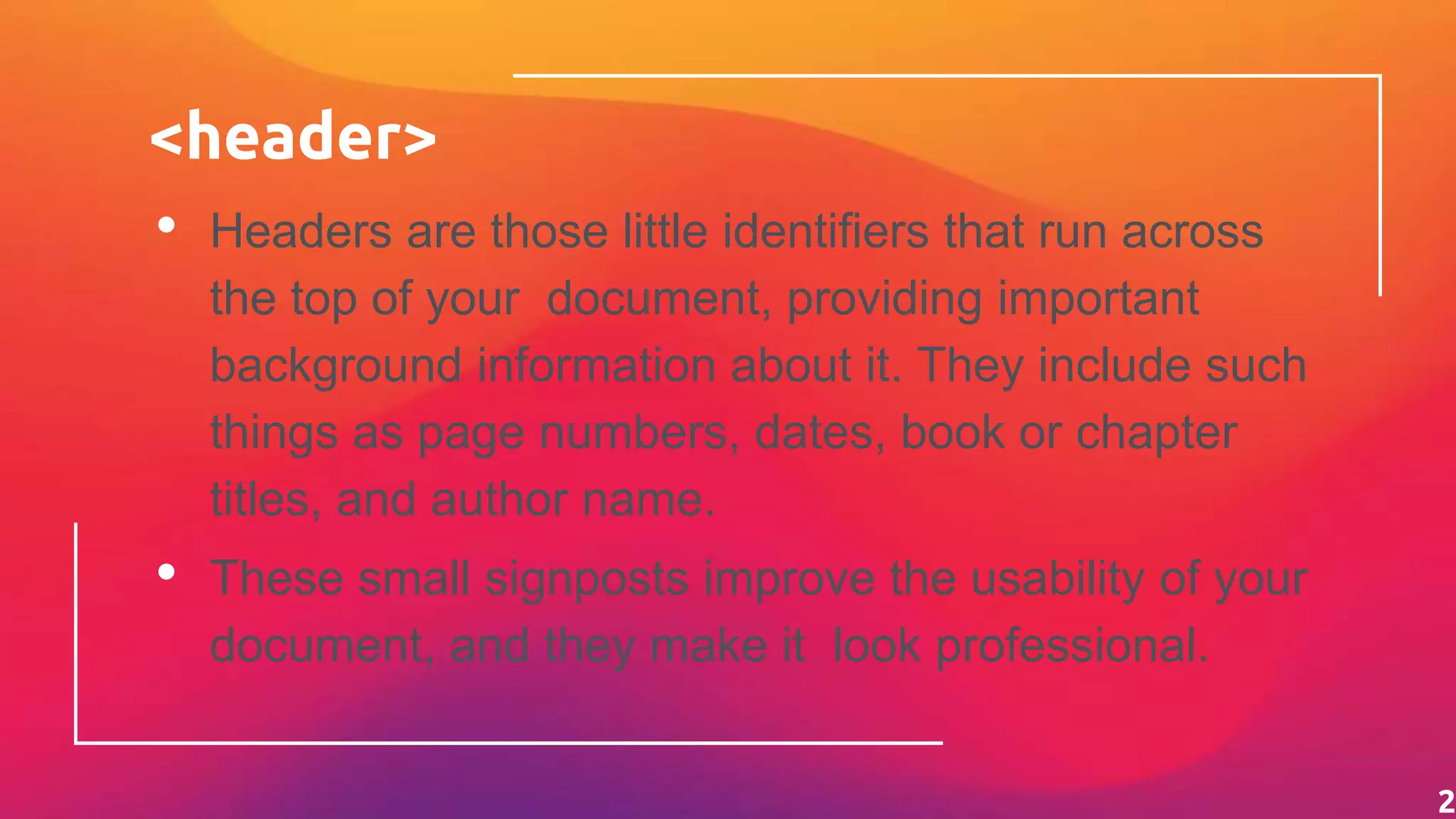 Microsoft Header and Footers | PPTX