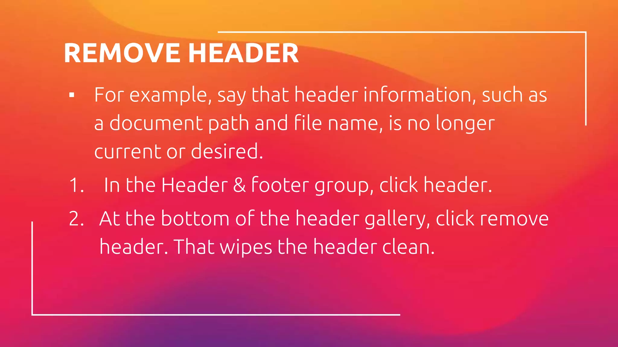 Microsoft Header and Footers | PPTX