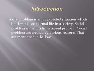 Social problem of Bangladesh and It’s solution | PPTX