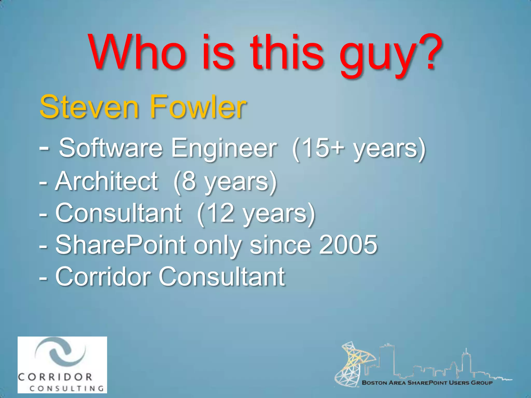 BASPUG 09/08/10 - Steven Fowler | PPTX