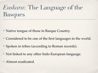 Basque project | PPT