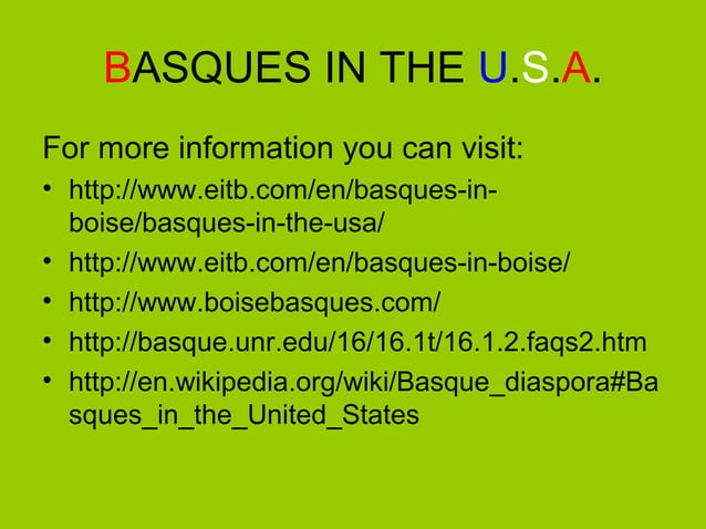 Basques in the USA | PPS