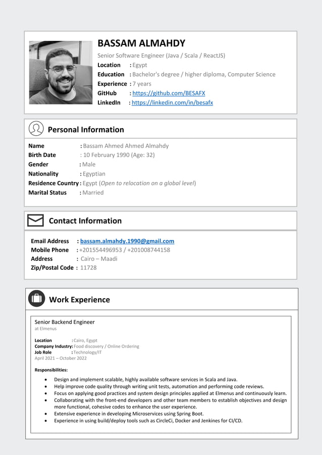 Bassam Almahdy CV | PDF