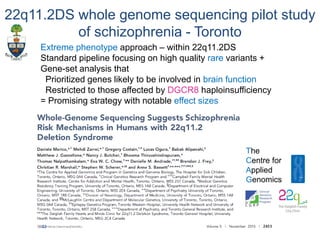 Anne Bassett: Studying Psychosis in 22q11 Deletion Syndrome | PPT