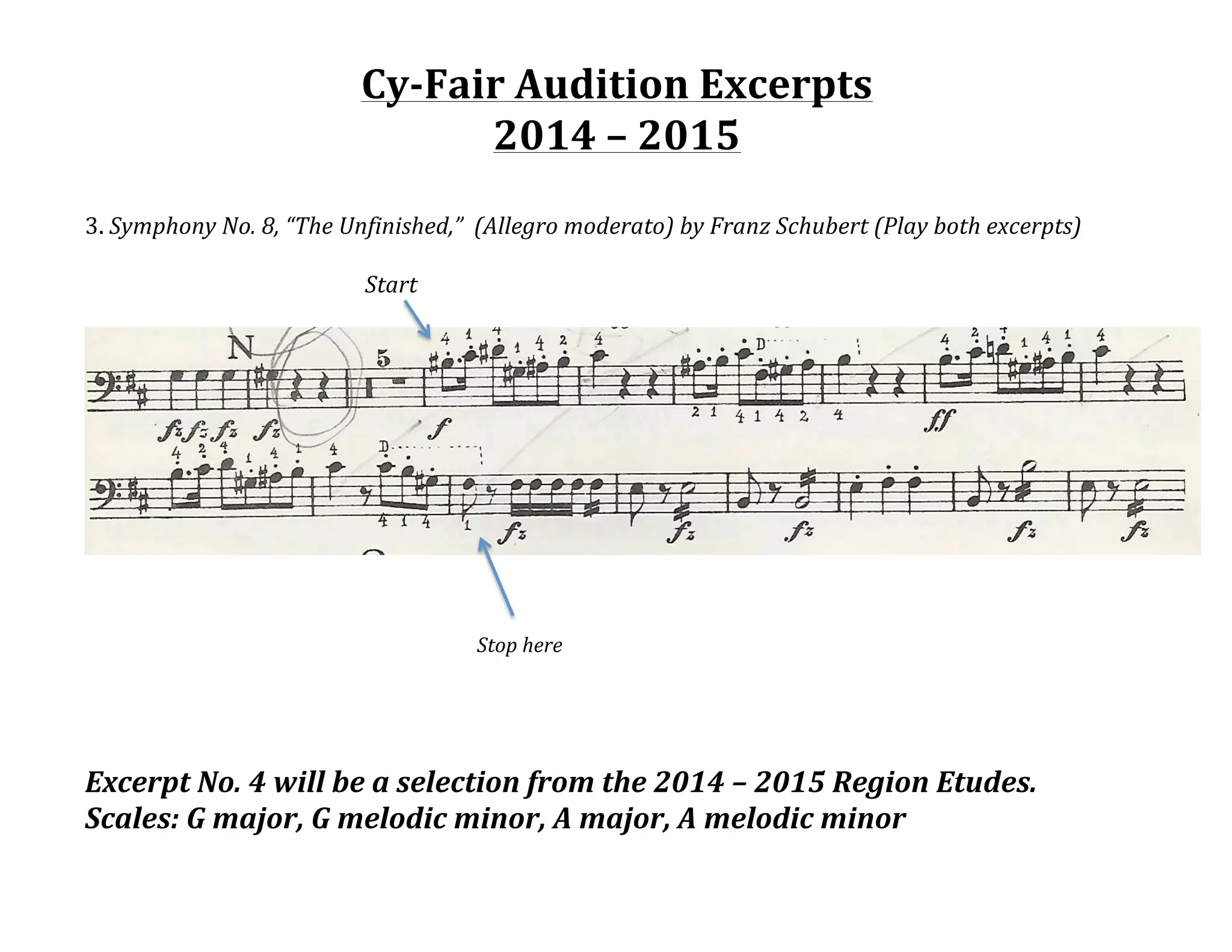 Bass excerpts 2014 2015 | PDF