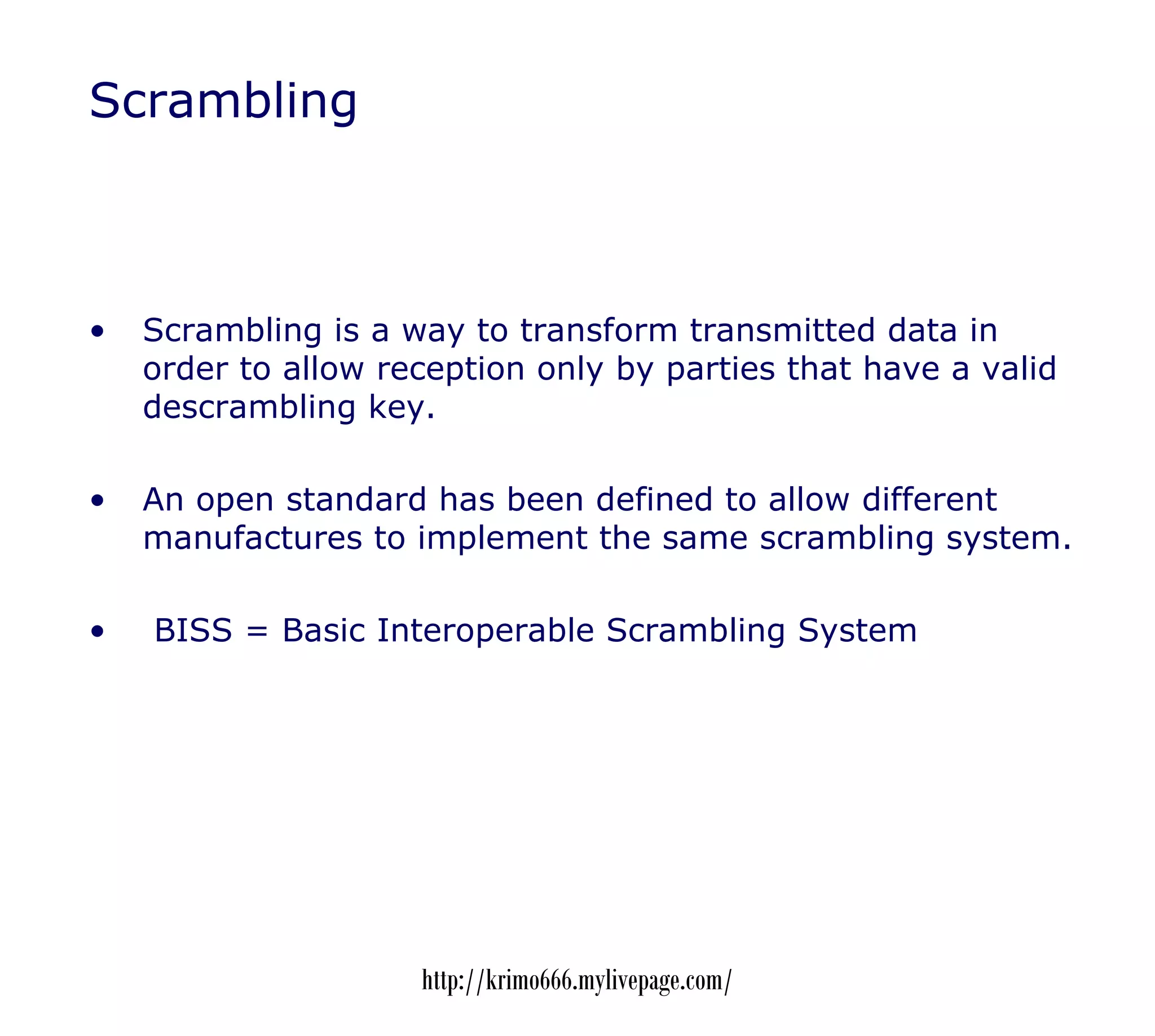 Bassics Of Biss Scrambling | PDF