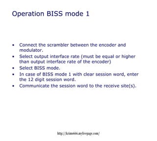 Bassics Of Biss Scrambling | PDF | Computing | Technology & Computing