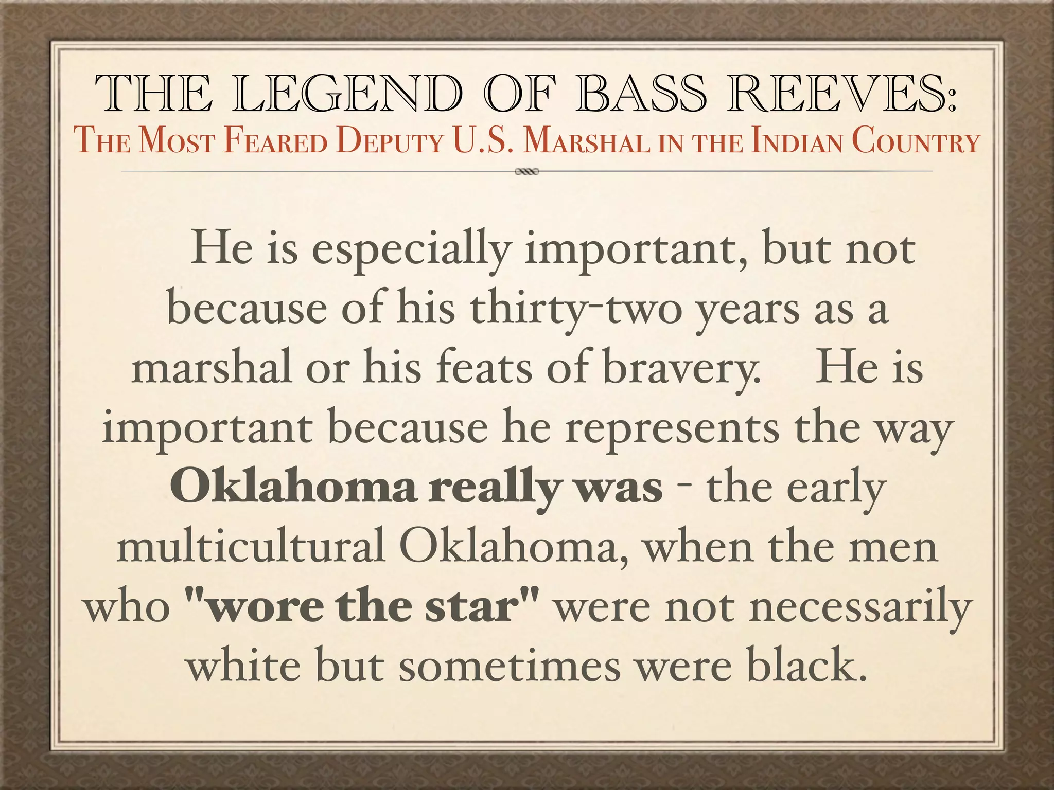 The Legend of Bass Reeves | KEY