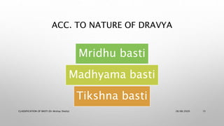 Classification of Basti | PPTX