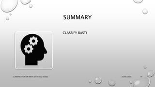 Classification of Basti | PPTX