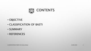 Classification of Basti | PPTX
