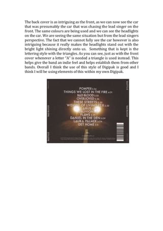 Bastille digipak analysis | DOCX