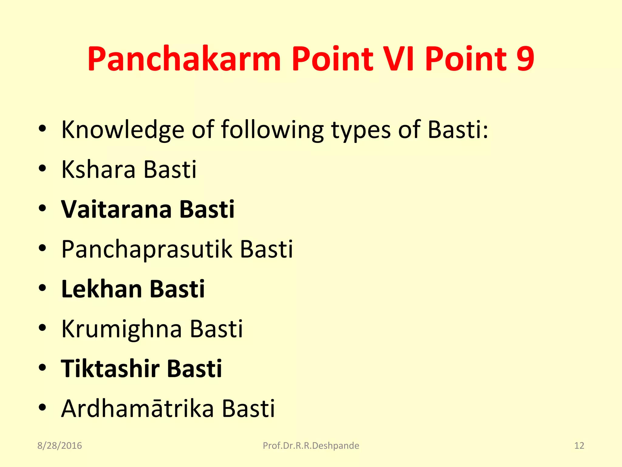 Ayurvedic Basti ( medicated enemata) | PDF