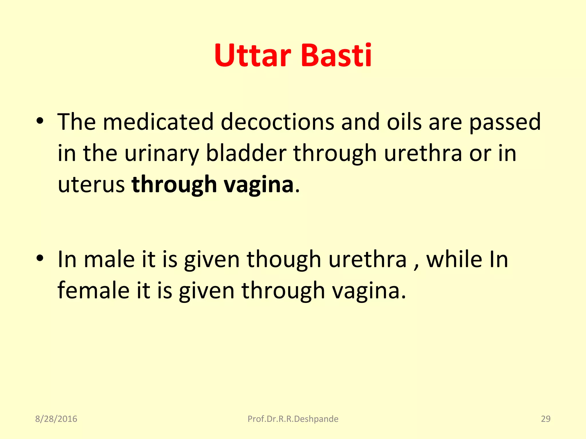 Ayurvedic Basti ( medicated enemata) | PDF