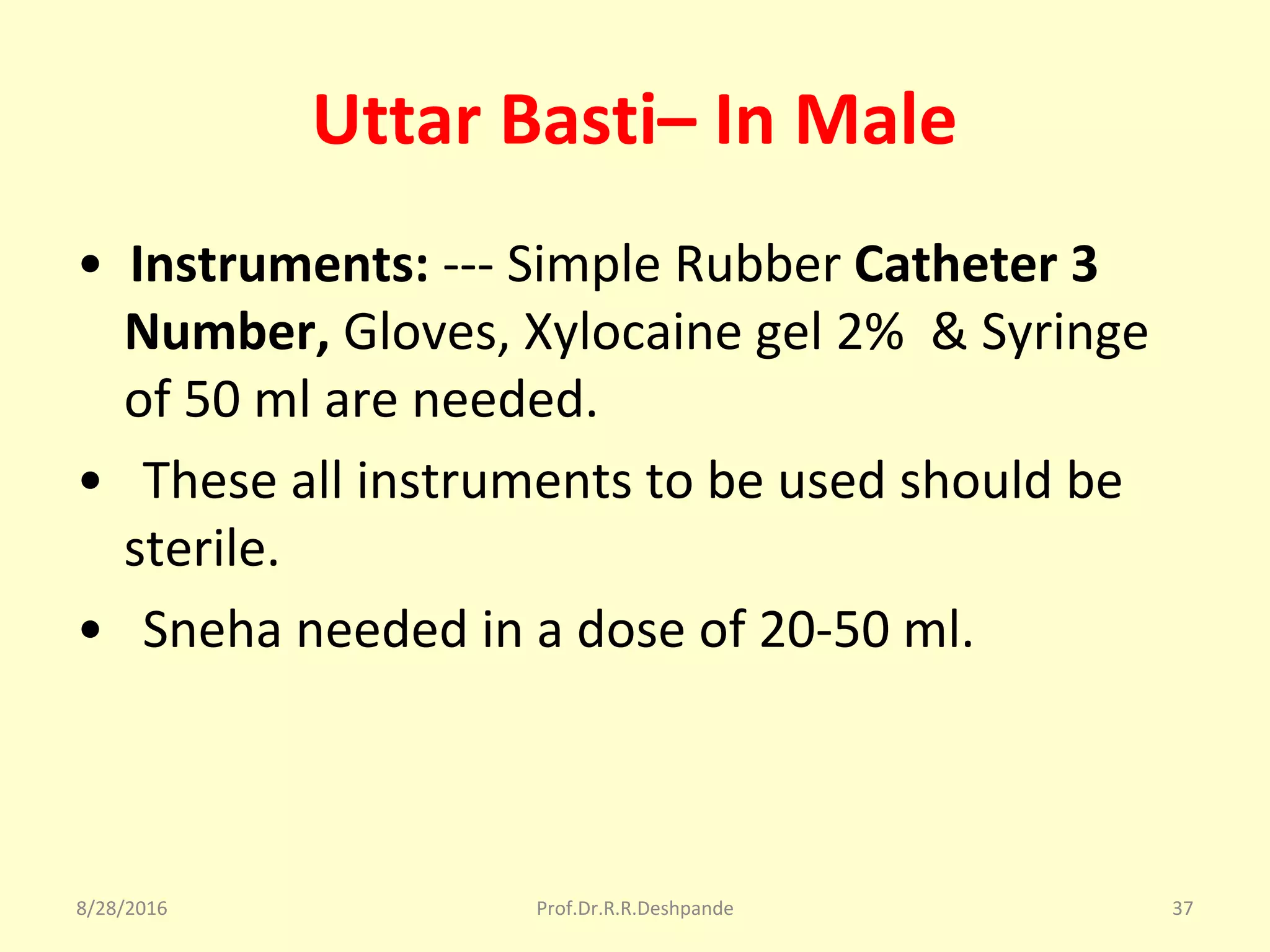 Ayurvedic Basti ( medicated enemata) | PDF