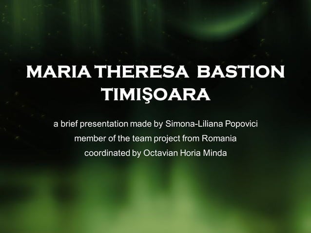 MARIA THERESA BASTION | PPT