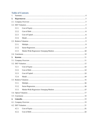 Valuation Project Damodaran | PDF