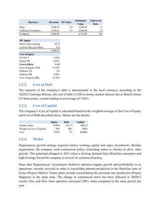 Valuation Project Damodaran | PDF