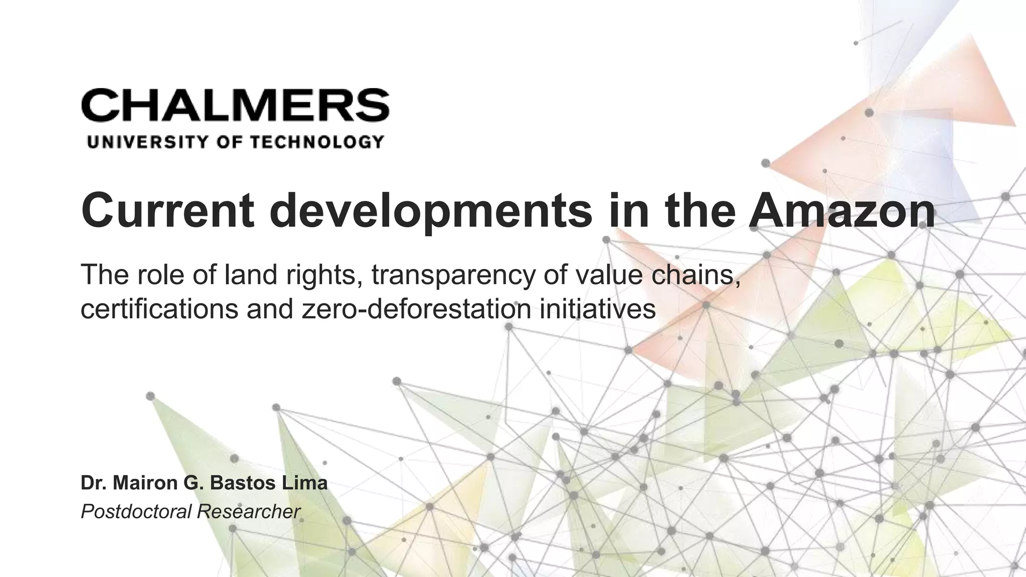 Insights from current developments in the Amazon and the role of land ...