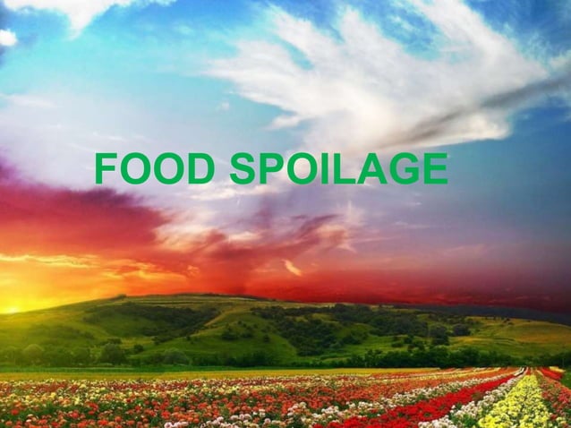 FOOD SPOILAGE | PPTX | Chemistry | Science