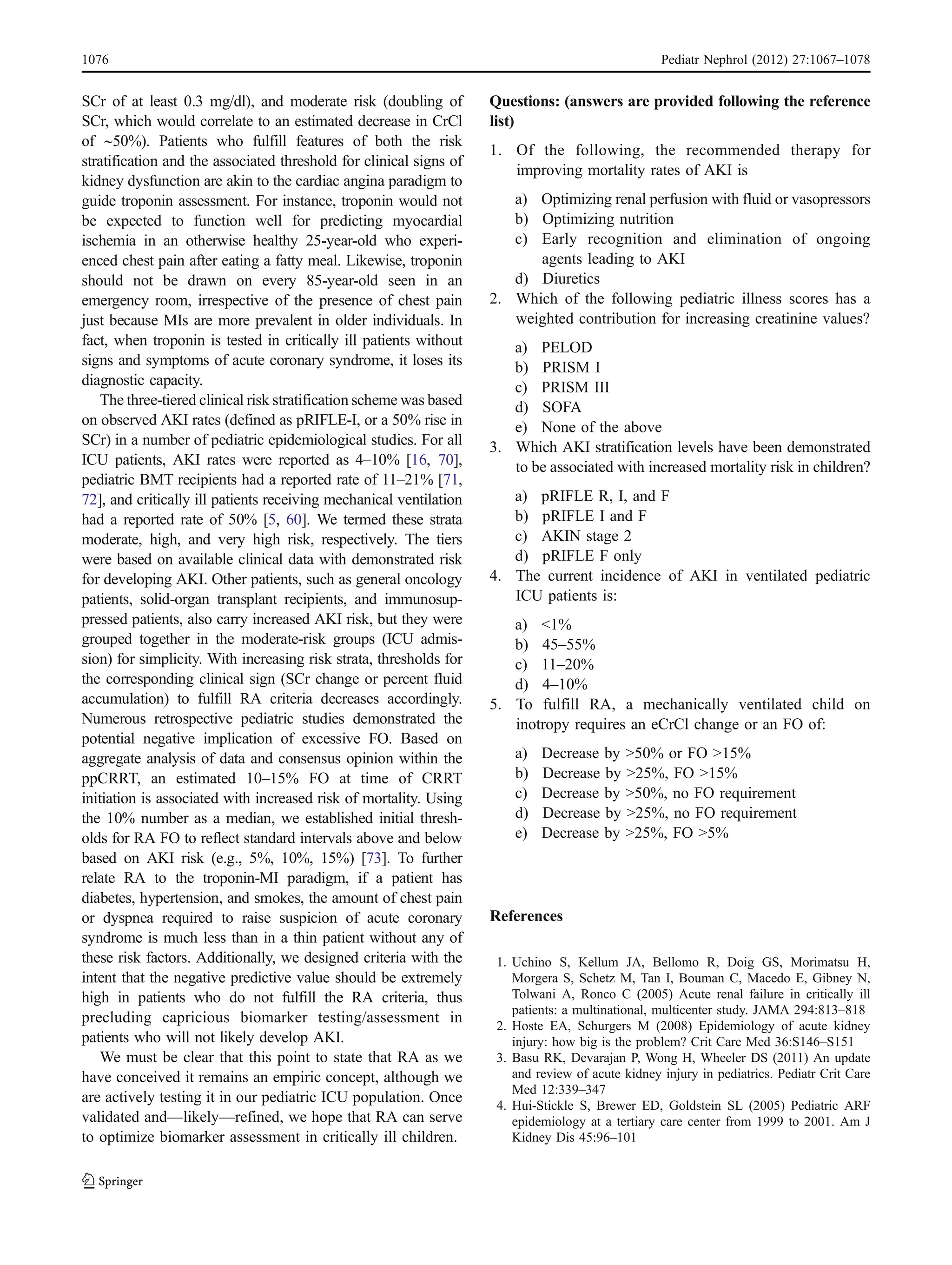 Renal Angina: an emerging paradigm to identify children at risk for ...