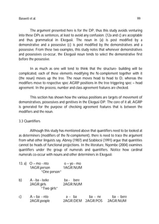 The Ekegusii Determiner Phrase Analysis in the Minimalist Program | PDF