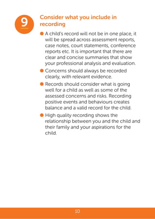 Recording in Children's Social Work - BASW - 10 Top Tips | PDF