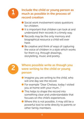 Recording in Children's Social Work - BASW - 10 Top Tips | PDF