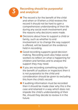Recording in Children's Social Work - BASW - 10 Top Tips | PDF