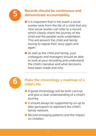 Recording in Children's Social Work - BASW - 10 Top Tips | PDF
