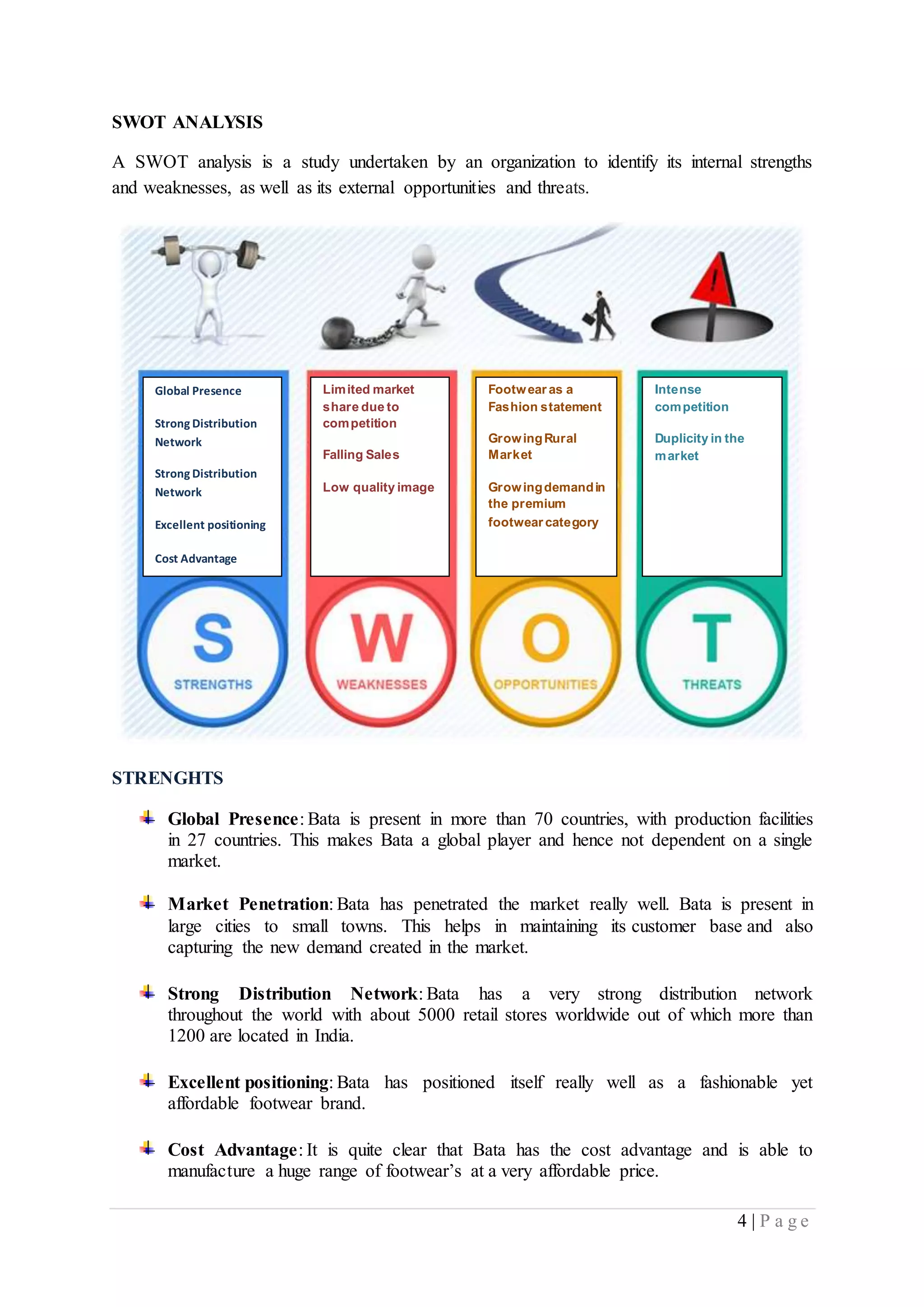Bata BCG matrix, swot analysis and PEST analysis | DOCX