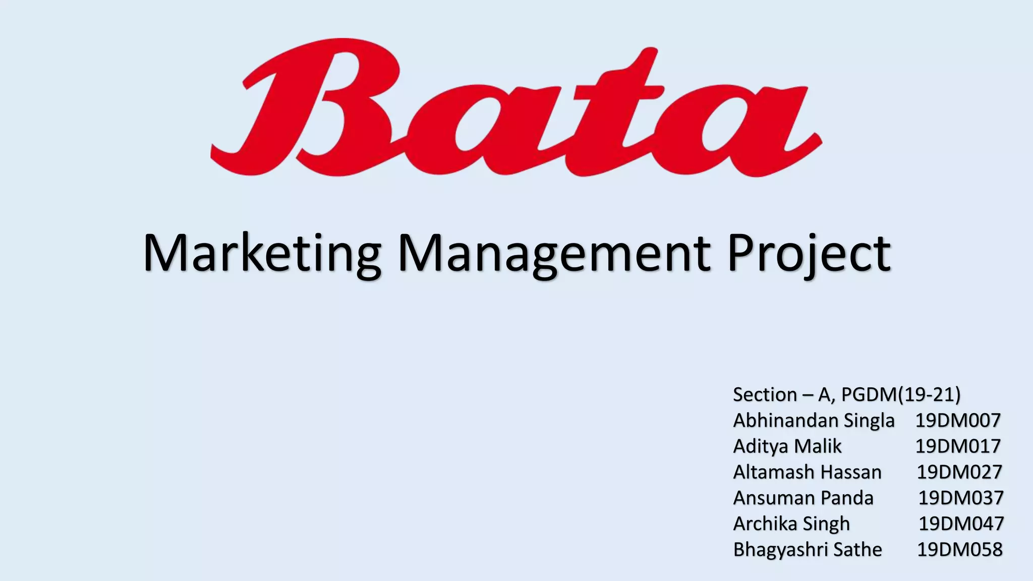 Marketing Strategy of Bata | PPTX
