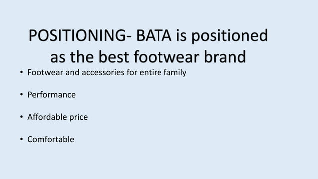 Marketing Strategy of Bata | PPT