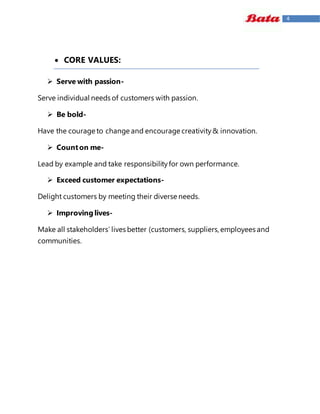 Bata Retail Strategy and an overview | DOCX