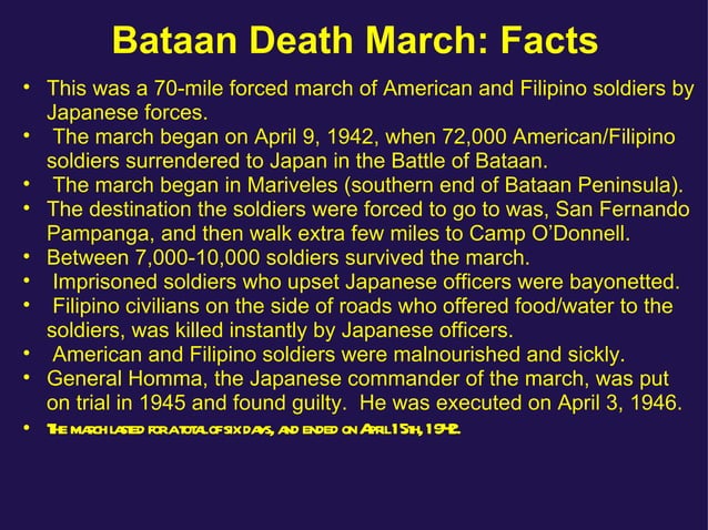 Bataan Death March | PPT