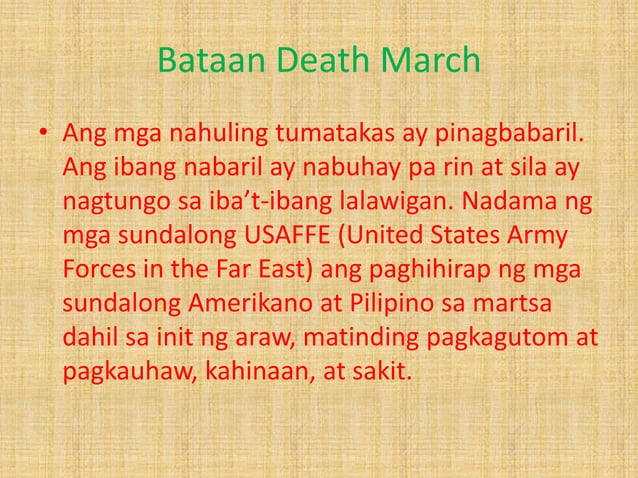 Bataan death march | PPTX