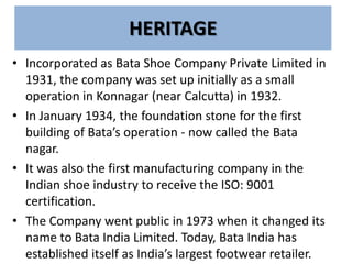 Bata company facts presentation | PPTX