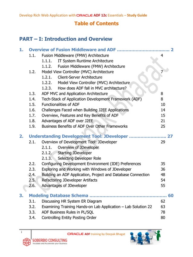 Oracle ADF Tutorial/Training Study Guide | PDF