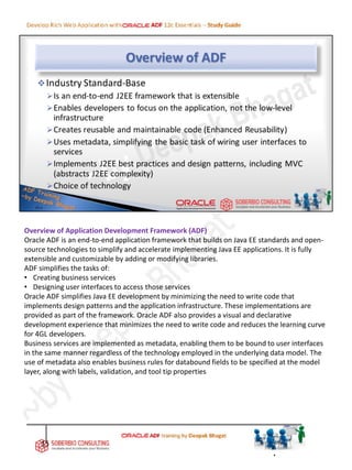 Oracle ADF Tutorial/Training Study Guide | PDF
